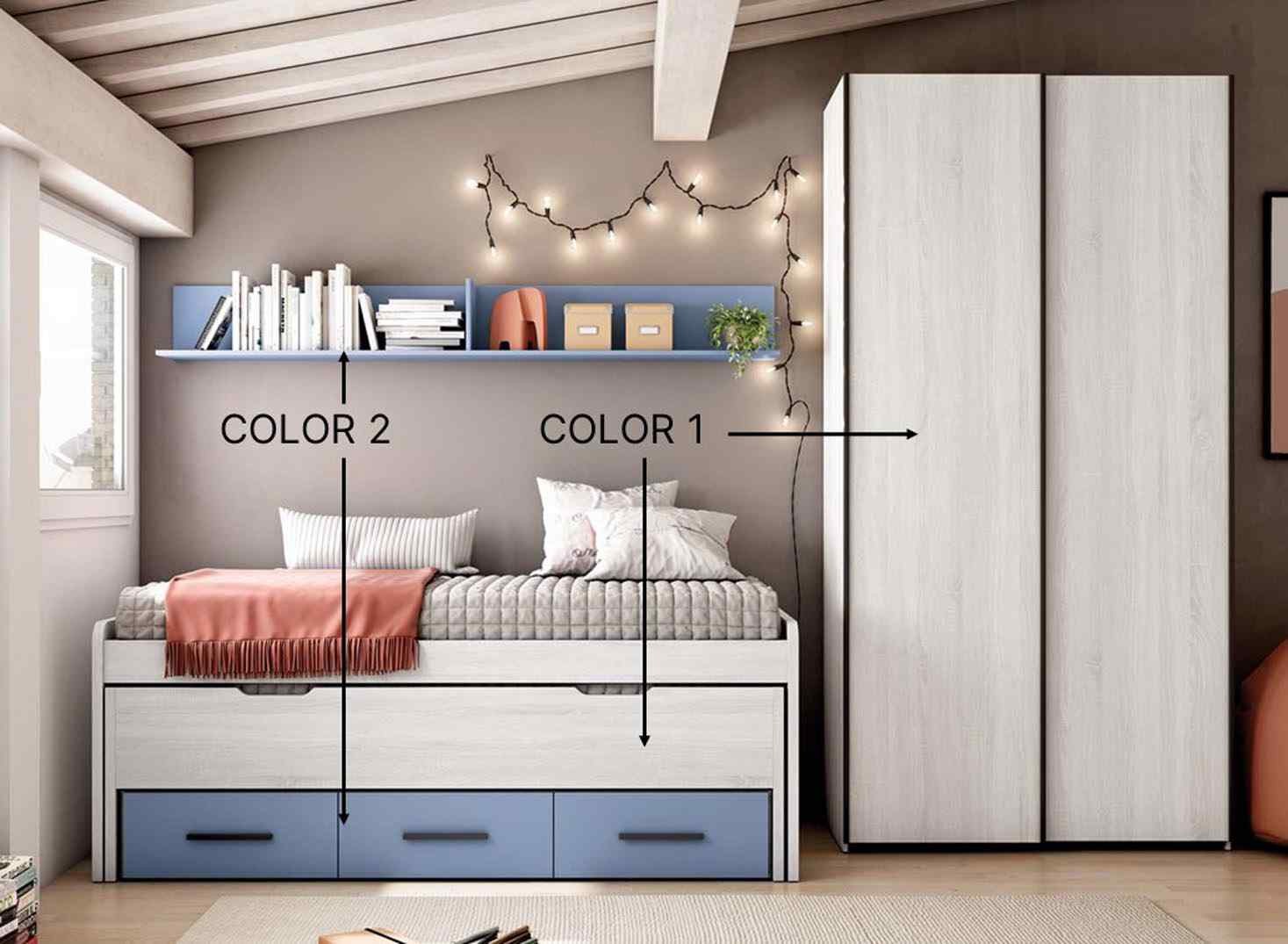 Composición Fermi para habitación juvenil e infantil