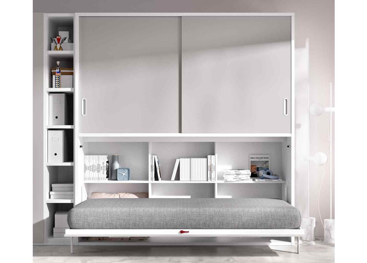 Cama abatible individual con almacenaje modelo Selten