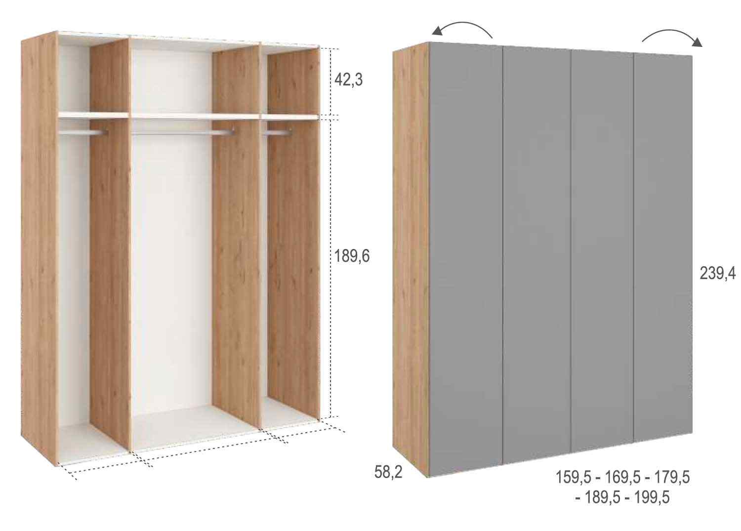Armari Grand 4 portes Idea Mobiprix