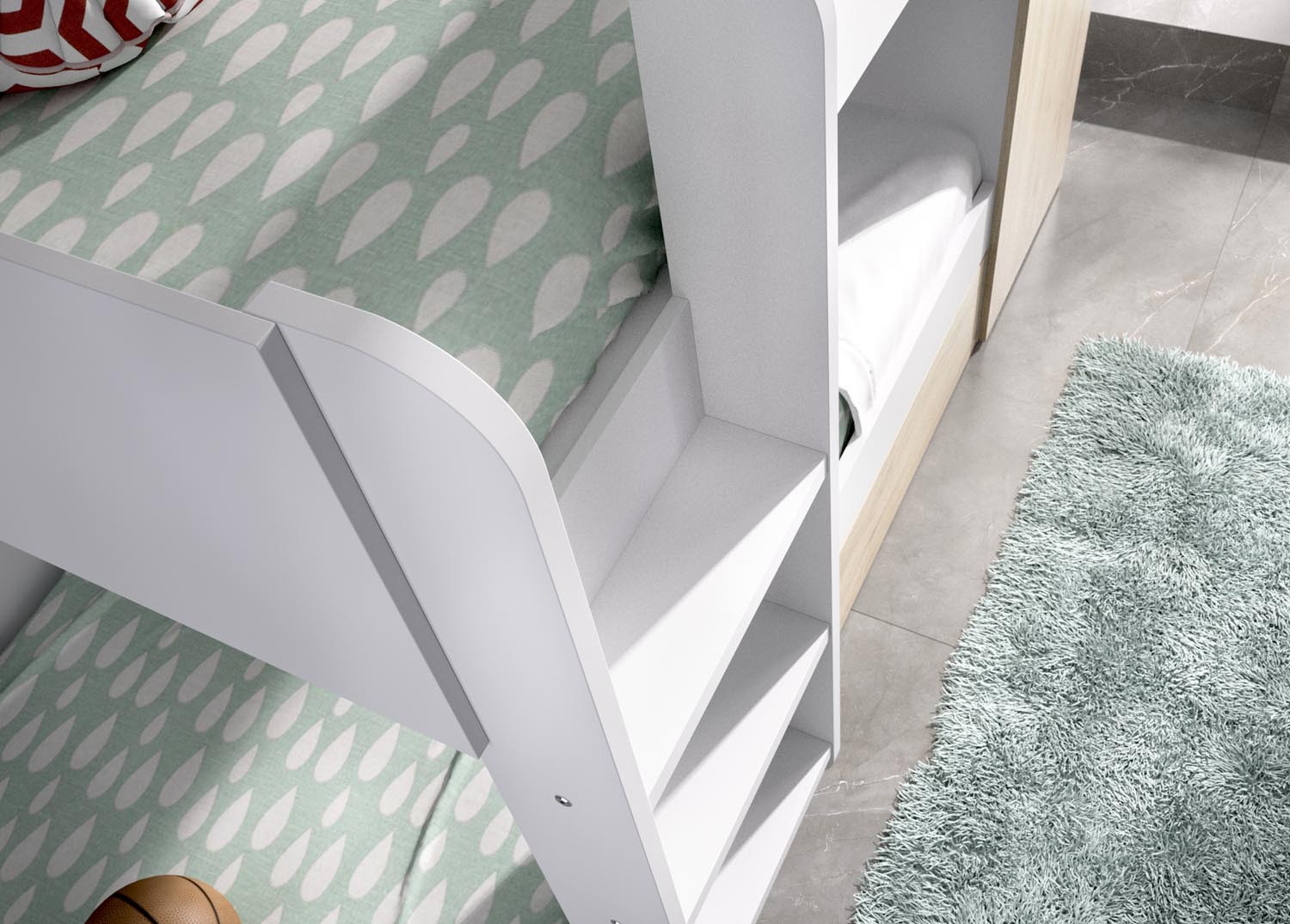 Litera tren con cama de arrastre Monk
