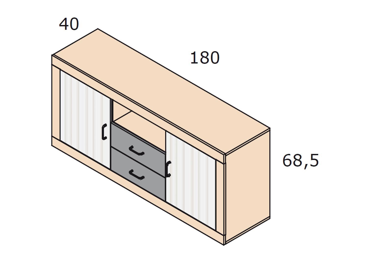 Conjunto modular para salón comedor modelo Balir