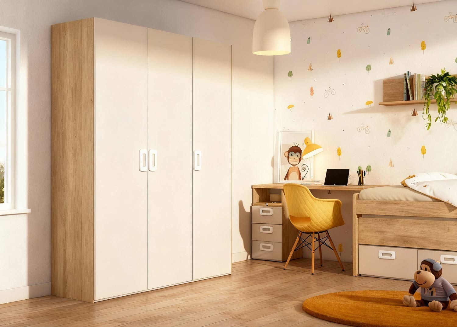 Dissenya la teva habitació amb l’armari Beep de tres portes
